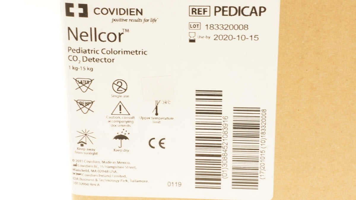 Covidien PEDICAP Nellcor Pediatric Colorimetric CO2 Detector - Case of ...
