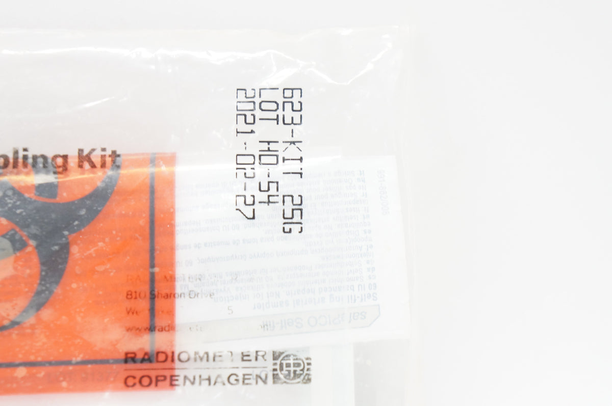 Radiometer 623-KIT-25G Safe Pico Arterial Blood Gas Sampling Kit (x ...