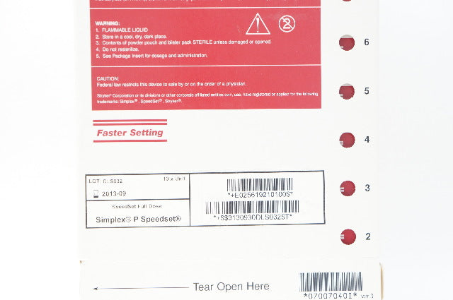 Stryker 6192-1-010 Simplex P SpeedSet Radiopaque Bone Cement (x) - Box ...