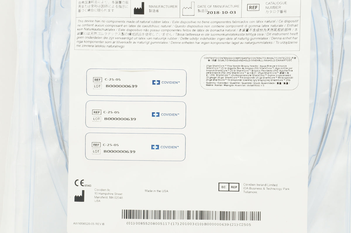 Covidien C-22-05 SharkCore Fine Biopsy Ndle 25g x 1633mm (x) – Imedicsales