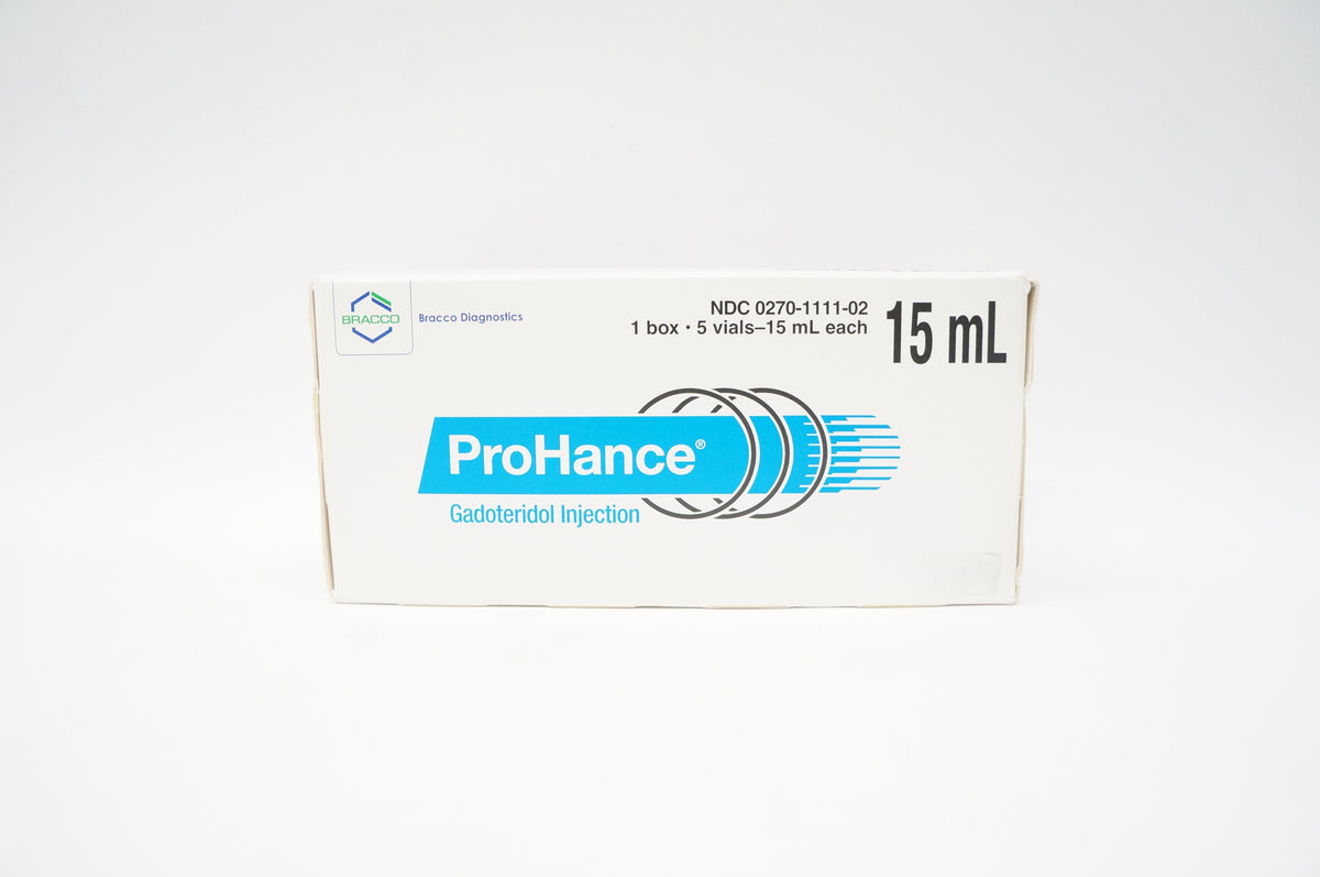 Bracco NDC 0270-1111-02 ProHance Gadoteridol Injection 15mL - Box of 5 ...