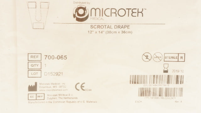 Microtek 700-065 Scrotal Drape 12 inch x 14 inch (x) – Imedicsales