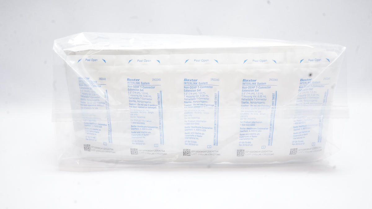 Baxter 2N3340 Interlink Syst Non-Dehp T-Connector Extension Set 5.5in ...