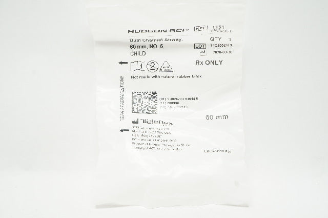 Teleflex 1151 Dual Channel Airway, 60 mm, Child – Imedicsales