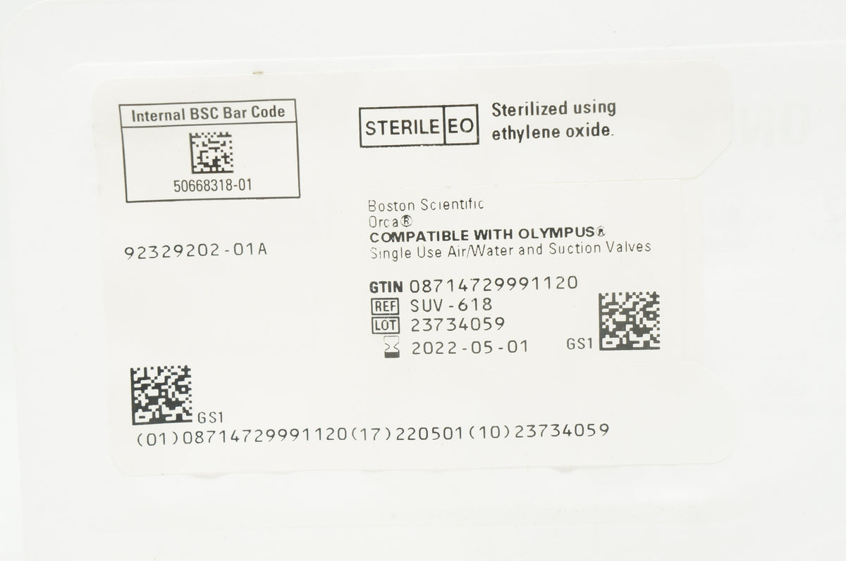 Boston Scientific SUV-618 Orca Sterile, Single Use Air/Water and Sucti ...