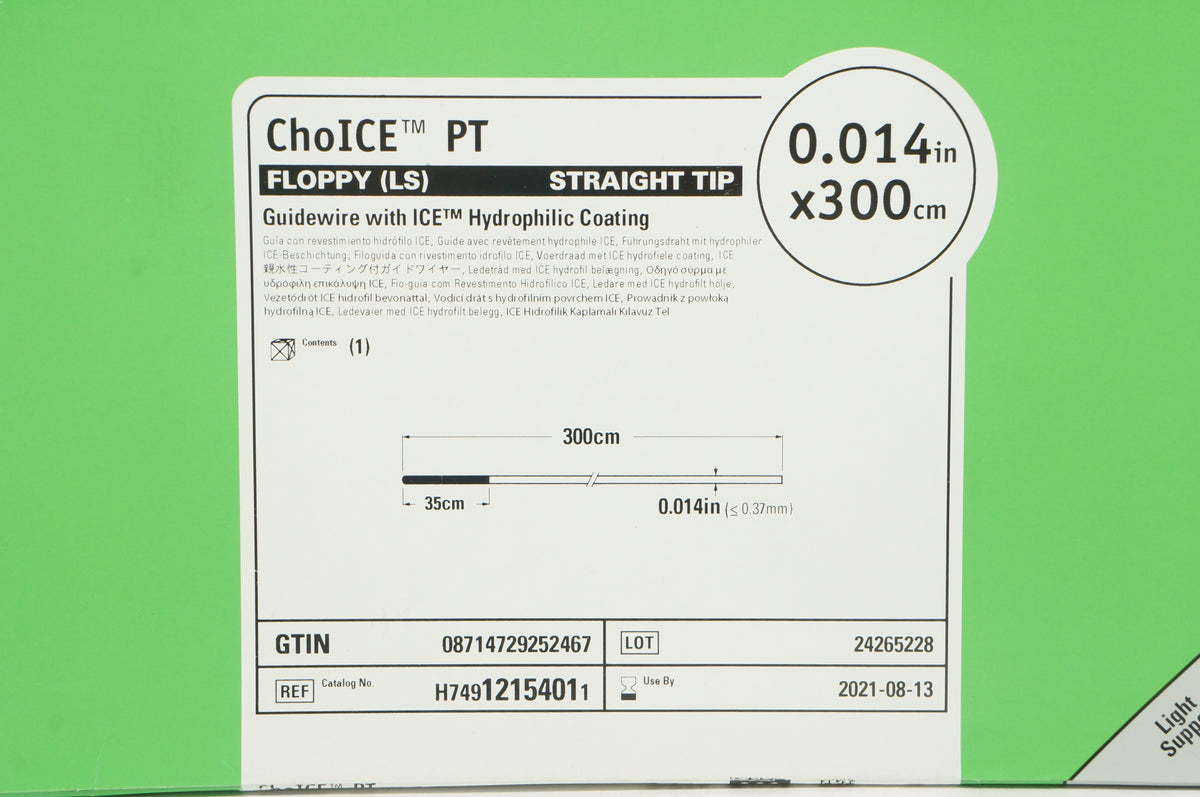 Boston Scientific 1215401 Choice PT Guidewire, Straight Tip 0.014in x ...