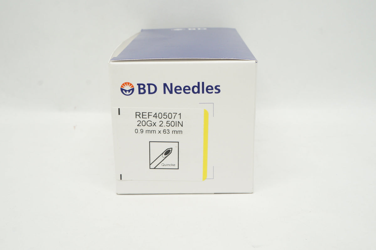 BD 405071 Spinal Ndle. Quincke Type Point 20G x 2.50inch - Box of 25 ...