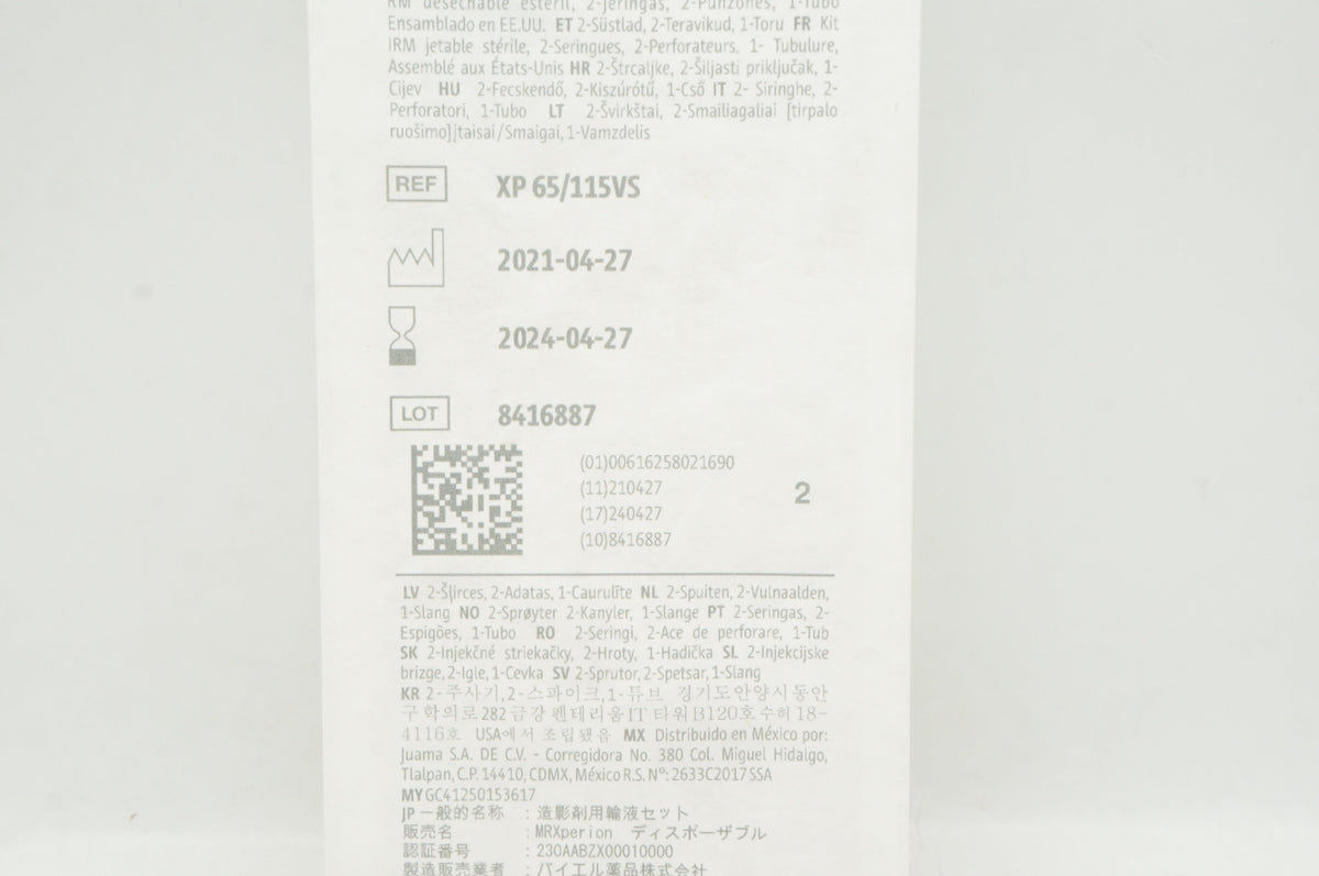 Bayer XP 65/115VS Sterile Disposable MRI Kit – Imedicsales