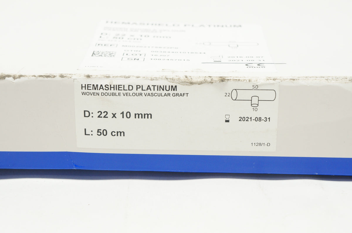 Maquet M00202175822P0 Hemashield Platinum Vascular Graft 22mm x 10mm x ...