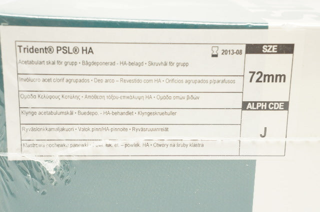 Stryker 542-11-72J Trident PSL HA Cluster Acetabular Shell 72mm (x ...