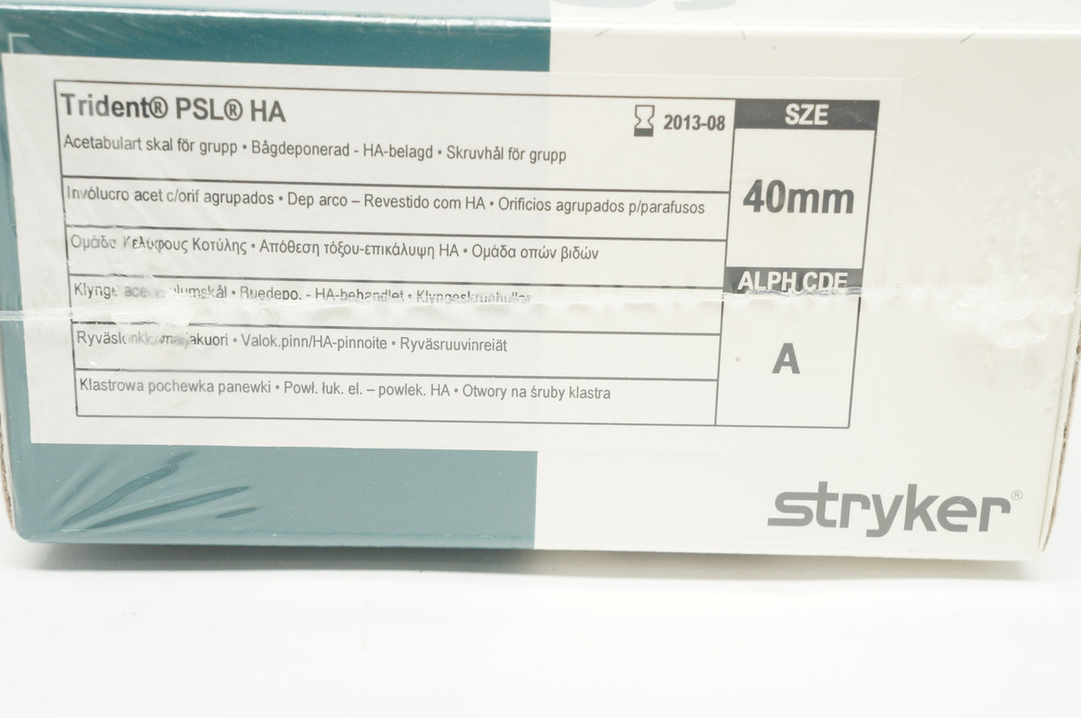 Stryker 542-11-40A Trident PSL HA Cluster Acetabular Shell 40mm (x ...