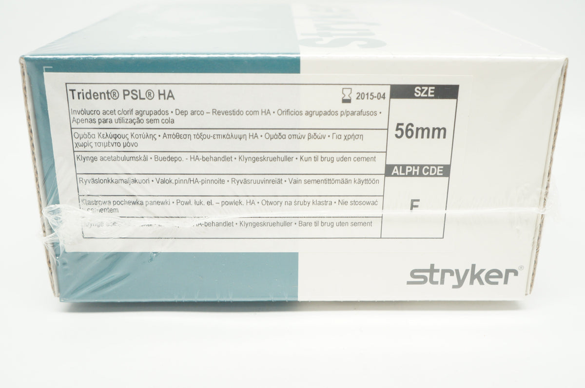 Stryker 542-11-56F Trident PSL HA Cluster Acetabular Shell 56mm (x ...