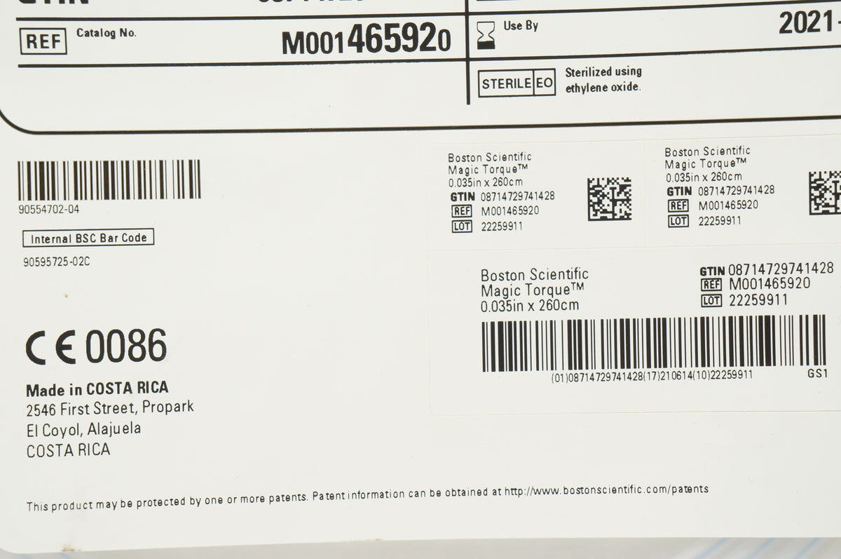 Boston Scientific M001465920 Magic Torque Glidex Guidewire 0.035inch x ...