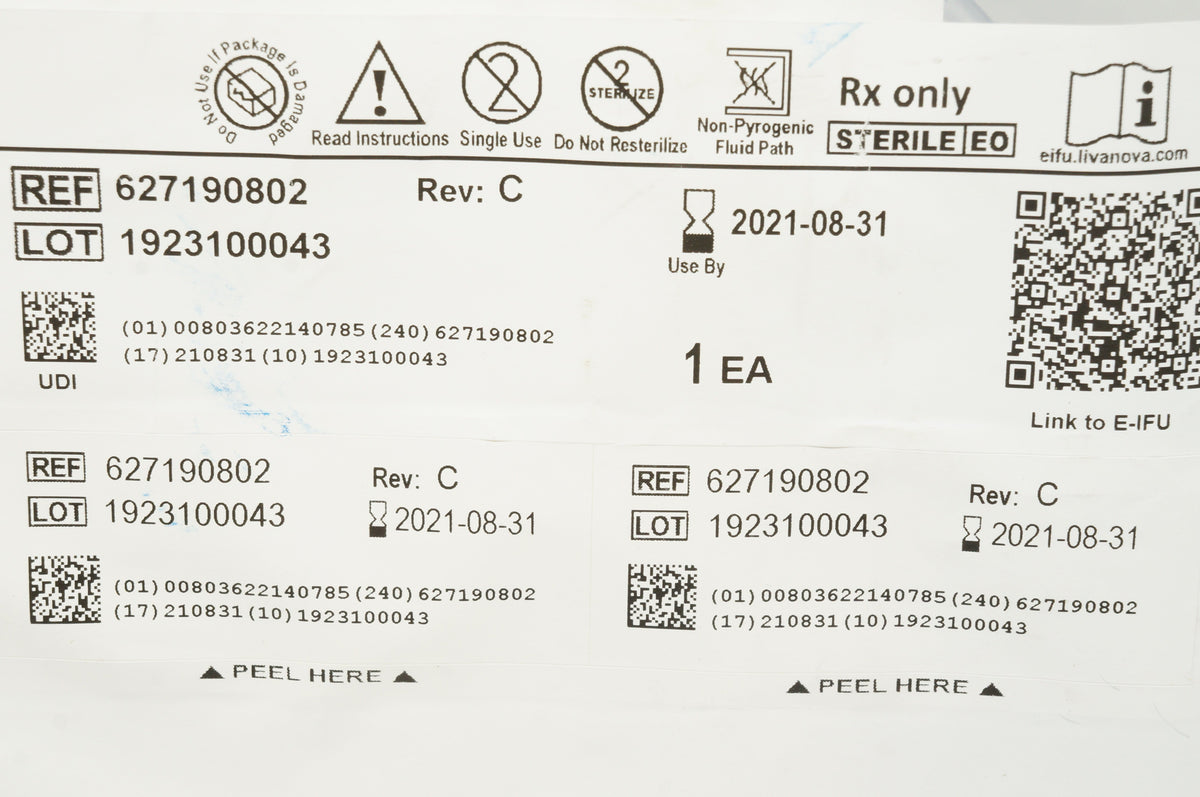 LivaNova 627190802 Smart Neonatal Supplement Perfusion Pack (x ...