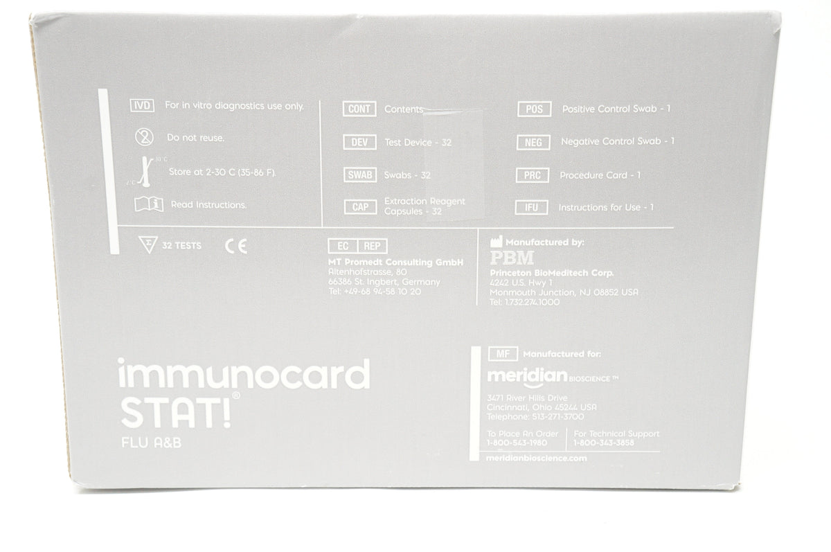 Meridian 782030 Immunocard Stat Flu A&B for Swab Samples – Imedicsales