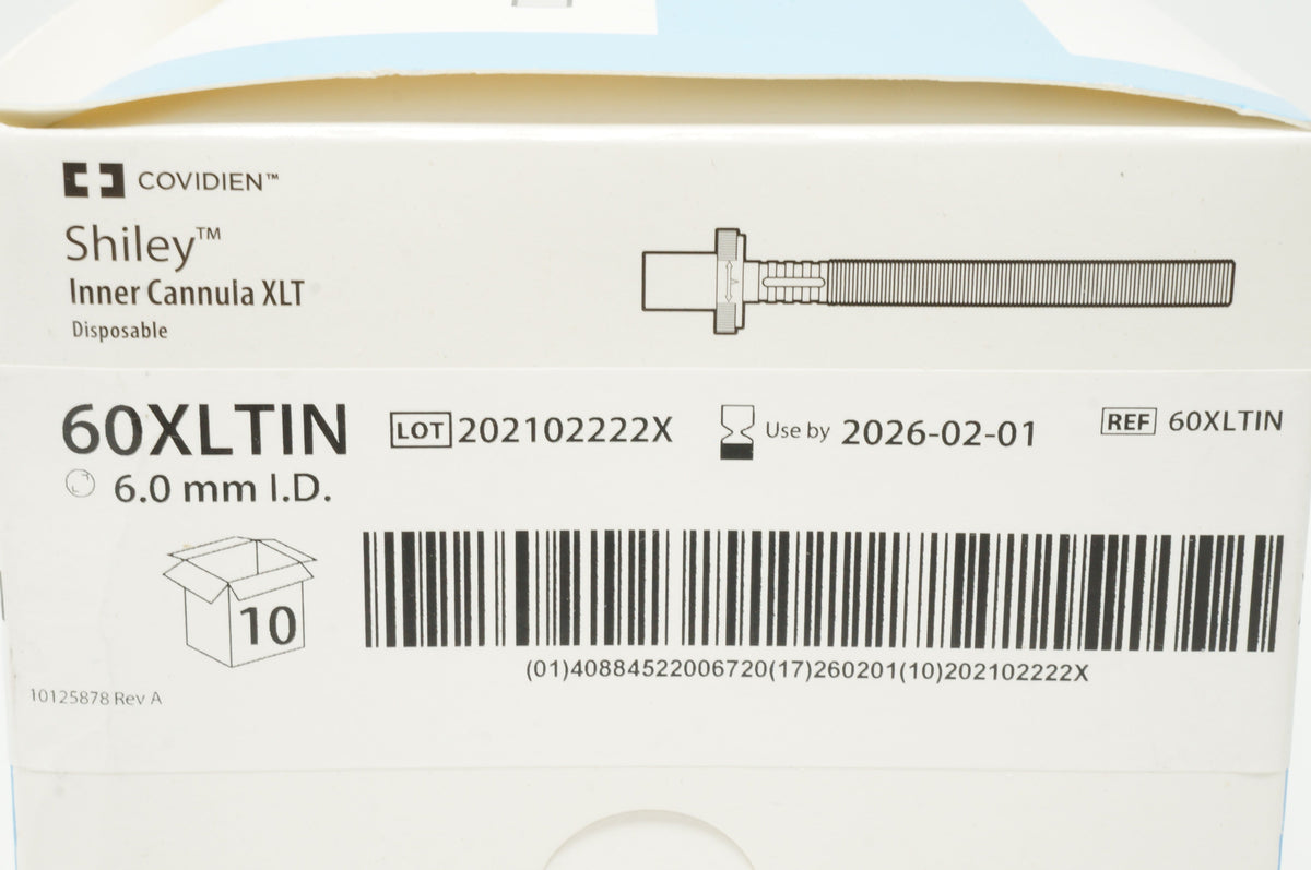 Covidien 60XLTIN Shiley Inner Cannula XLT 6.0mm - Box of 10 – Imedicsales
