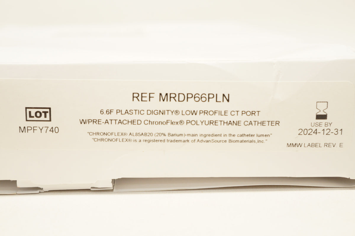MedComp MRDP66PLN 6.6F Plastic Dignity Low Profile Ct Port W/PRE-Attac ...