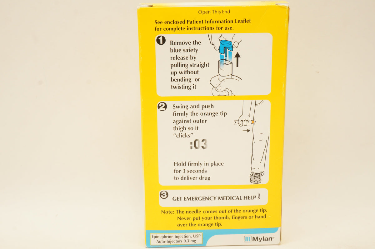 Mylan Epinephrine Injection, USP Auto-Injector 0.3mg - Pack of 2 ...