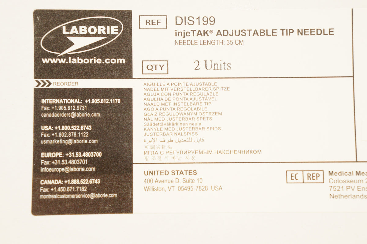 Laborie DIS199 InjeTak Adjustable Tip Needle - Box of 2 (x) – Imedicsales