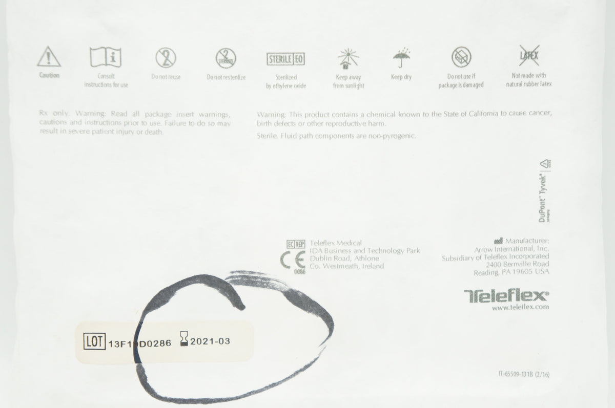 Teleflex PT-65509-S Arow Percutaneous Sheath Introducer Set 6Fr x 2inc ...