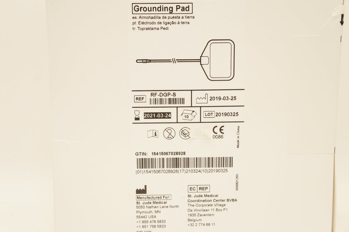 St. Jude Medical RF-DGP-S Grounding Pad - Box of 10 (x) – Imedicsales