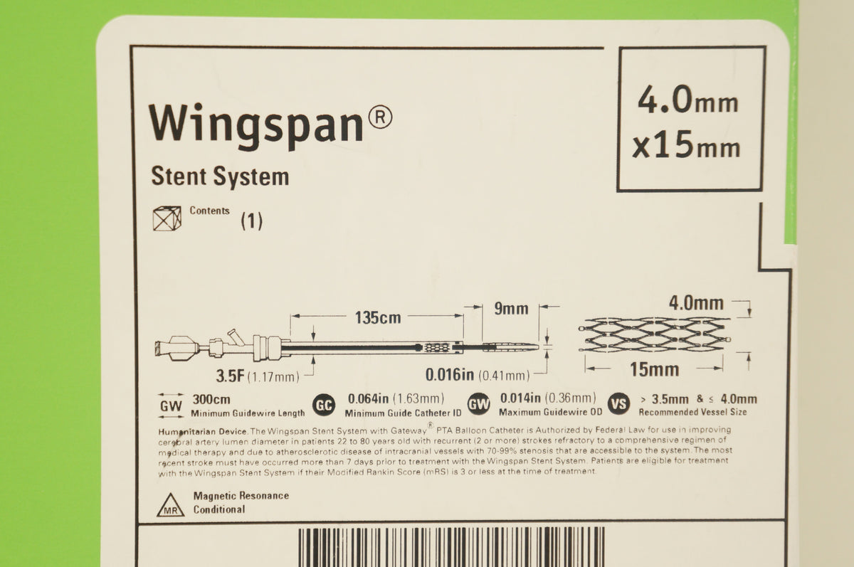 Stryker WS040015 Wingspan Stent System 4.0mm x 15mm (x) – Imedicsales
