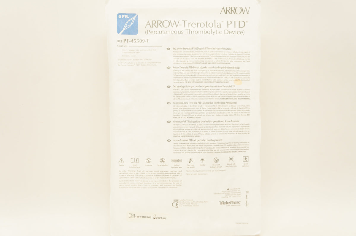 Teleflex PT-45509-T Arrow Trerotola Percutaneous Thrombolytic Device 5 ...