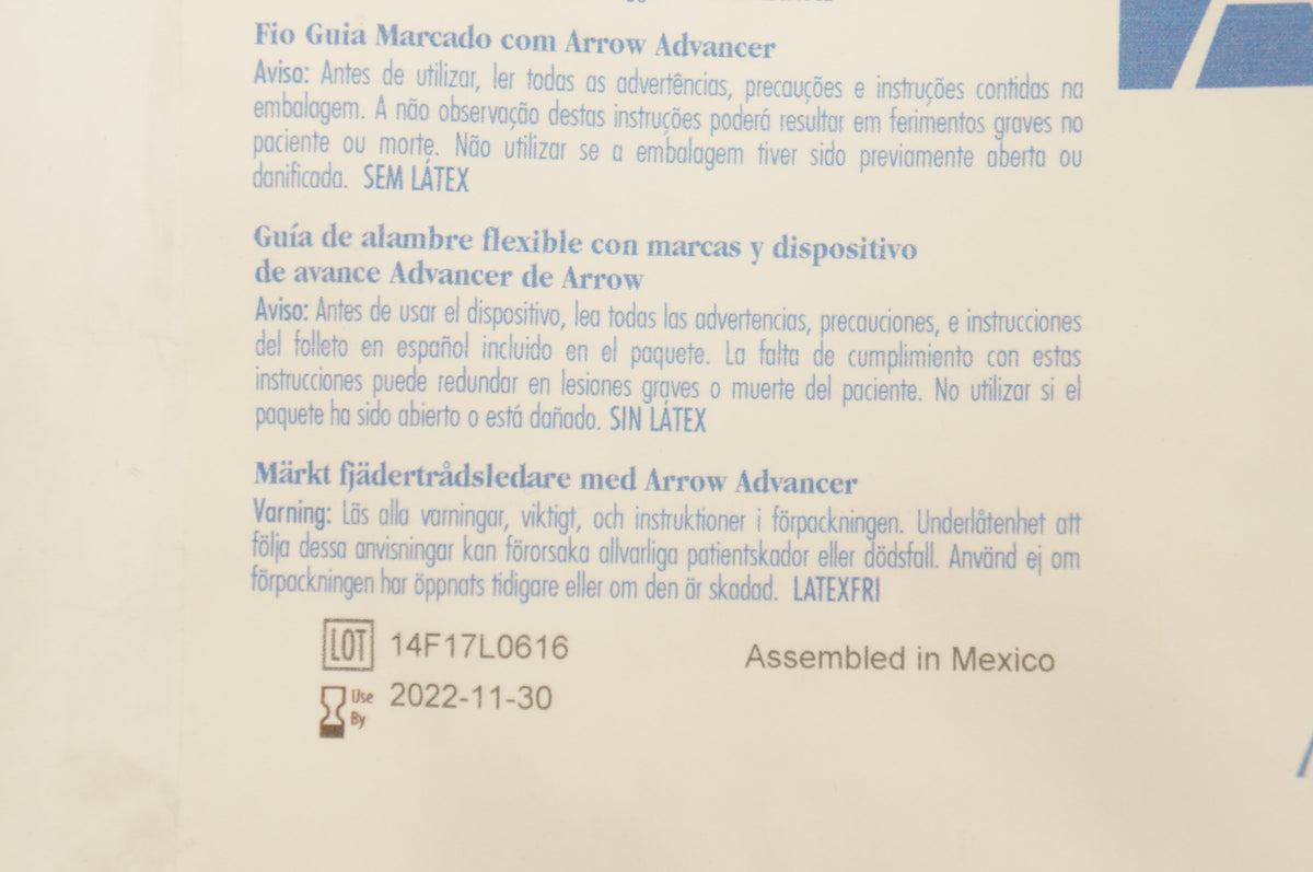 Arrow AW-04225 Marked Spring-Wire Guide with Arrow Advancer – Imedicsales