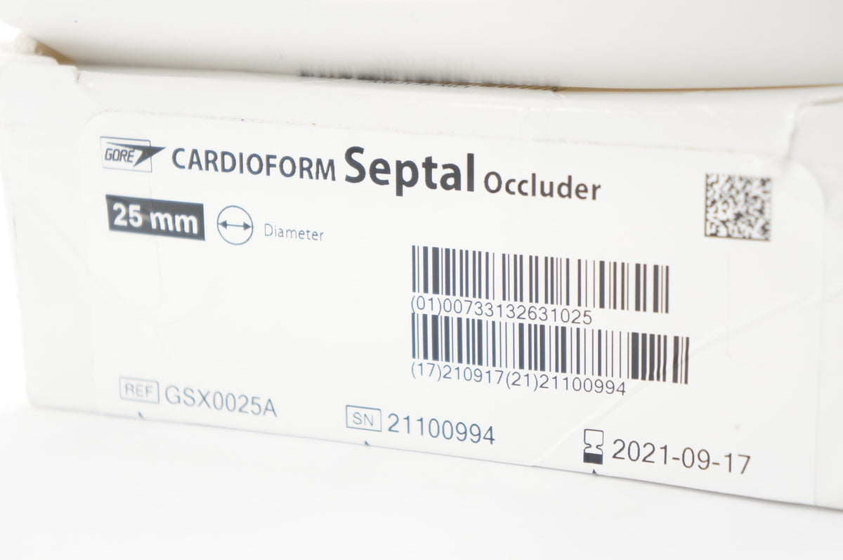 Gore GSX0025A Cardioform Septal Occluder 75cm x 10Fr x 25mm (x ...