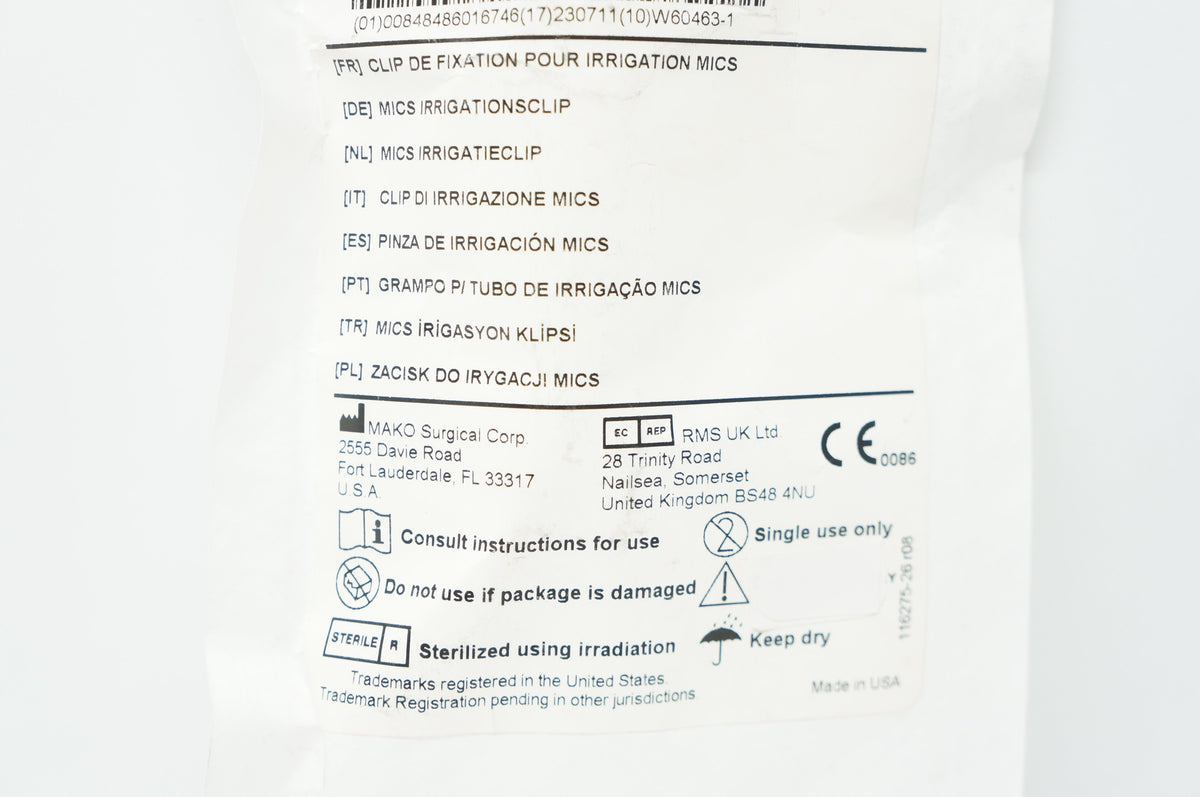 Stryker 116239 Mako MICS Irrigation Clip – Imedicsales