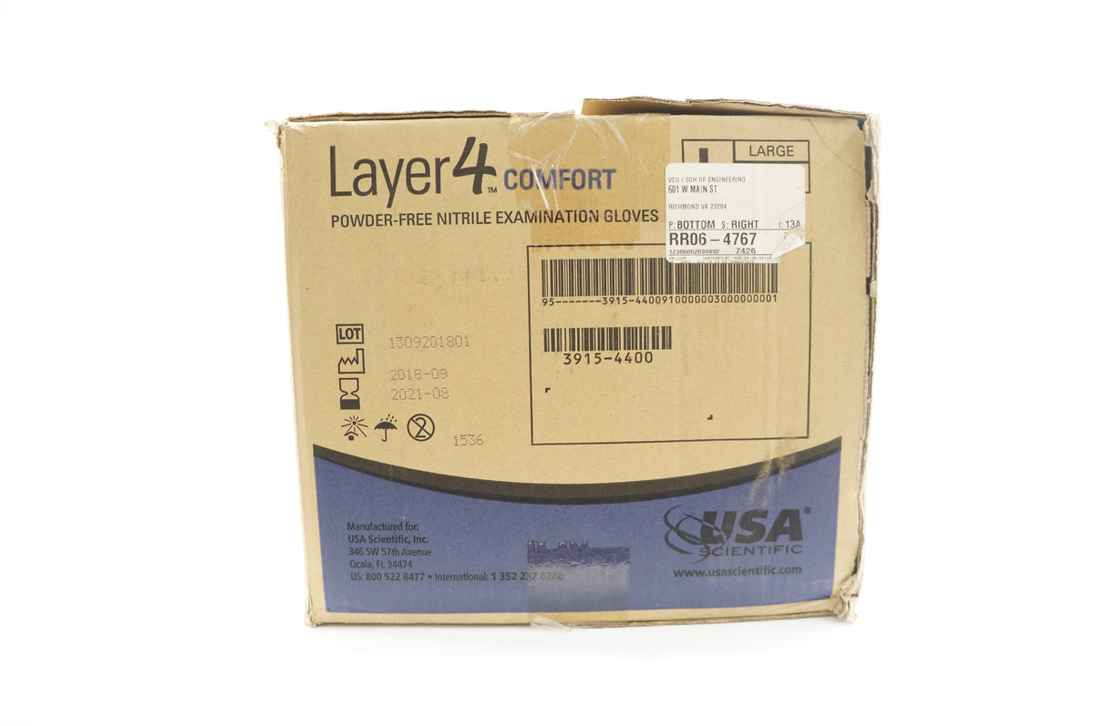 USA Scientific 3915-4400C Layer4 Comfort Nitrile Examination Gloves -B ...