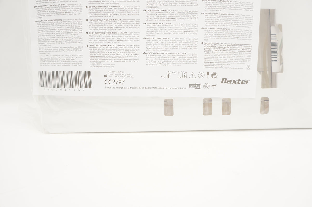 Baxter 107140 HF1000 Prismaflex Extra Corporeal Circuit with Filter ...