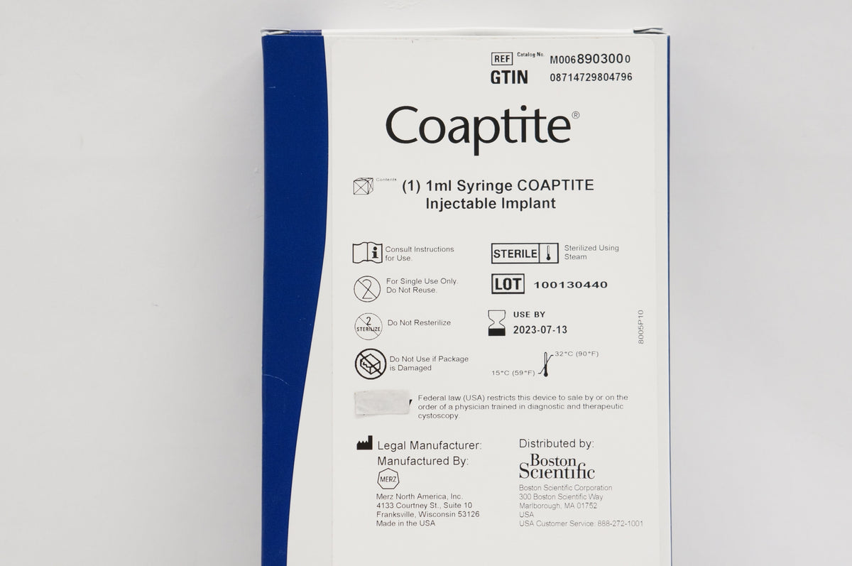 Boston Scientific 890300 Coaptite 1ml Syringe Injectable Implant ...