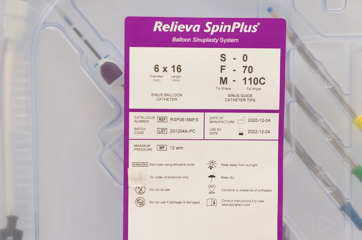Acclarent RSP0616MFS Relieva SpinPlus Balloon Sinuplasty System 6mm x ...