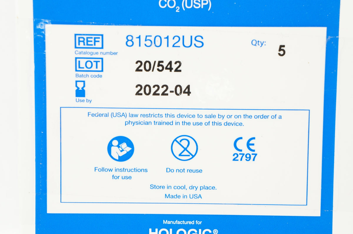 Hologic 815012US Nova Sure CO2 - Box of 5 – Imedicsales