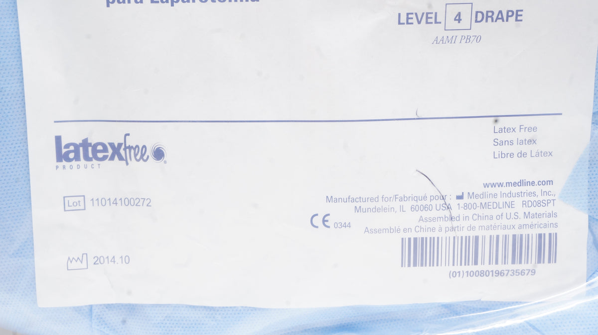 Medline DYNJP3005 Transverse Laparotomy Drape 78inch x 102inch x 121in ...