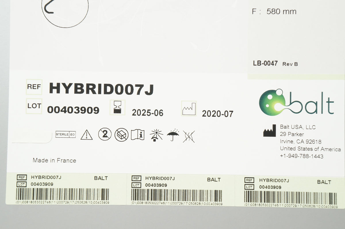 Balt HYBRID007J HYBRID Guidewire with Hydrophilic Coating, Double Angl ...