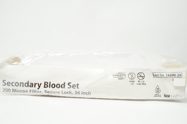 ICU Medical 14200-28 Secondary Blood Set 10 Drops / mL, 36inch ...