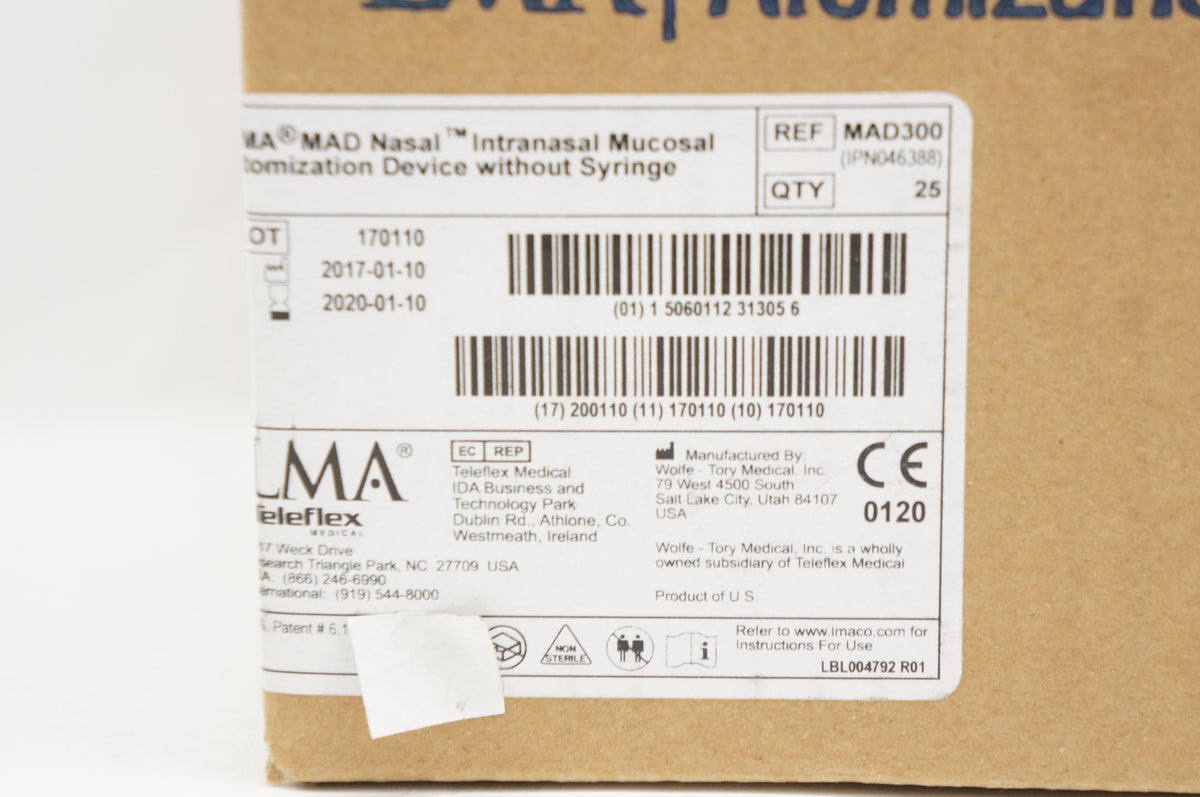 Teleflex MAD300 MAD Nasal Intranasal Mucosal Atomization Device - Box ...