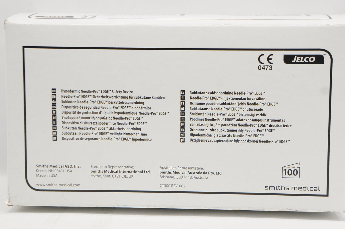 Smiths Medical 402558 EDGE Safety Device 25G x 5/8in. (x) - Box of 100 ...