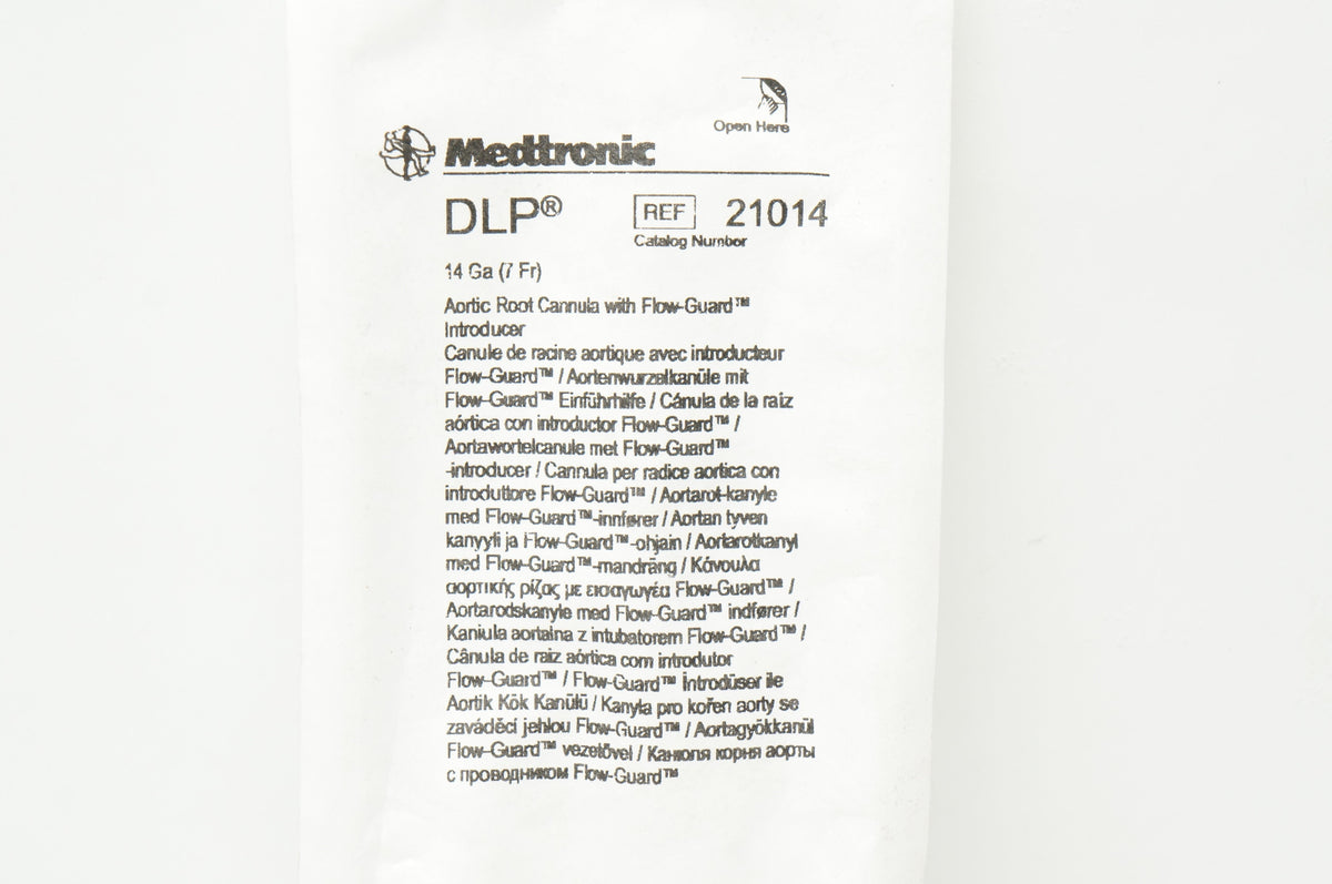 Medtronic 21014 DLP Aortic Root Cannula with Flow-Guard Introducer 14G ...