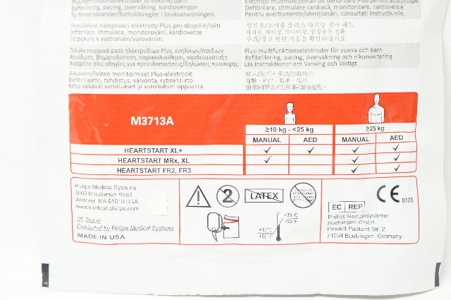 Philips M3713A Adult Plus Multifunction Electrode Pads ≥10kg (x ...