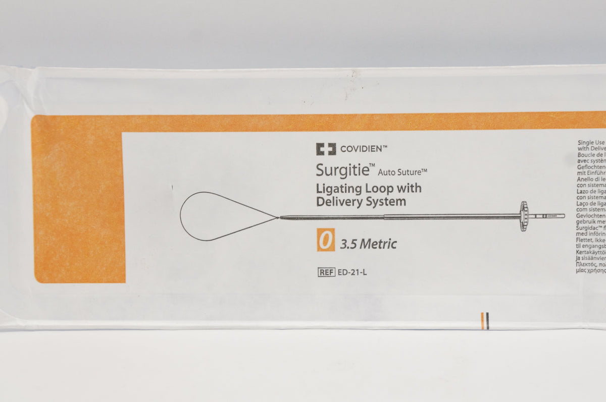 Covidien ED-21-L Surgitie Ligating Loop with Delivery System 3.5 Metri ...