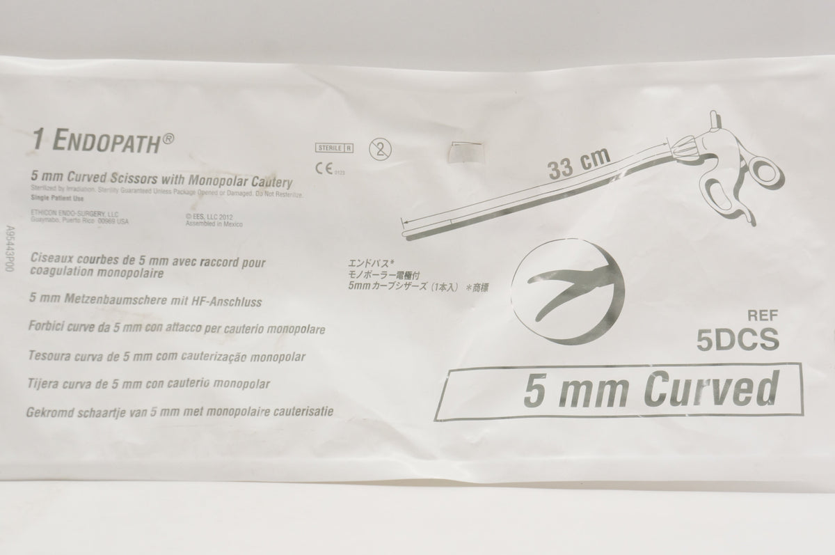 Ethicon 5DCS 1 Endopath Curved Scissors With Monopolar Cautery 5mm x 3 ...