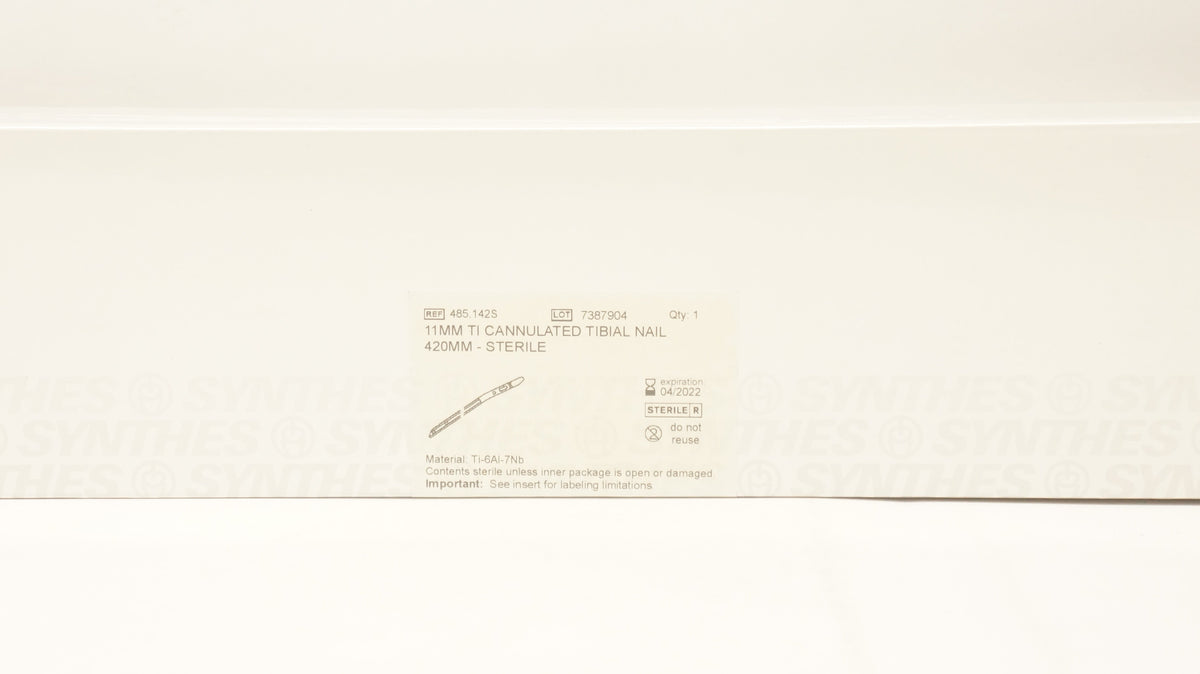Synthes 485.142S 11mm Ti Cannulated Tibial Nail 420mm – Imedicsales