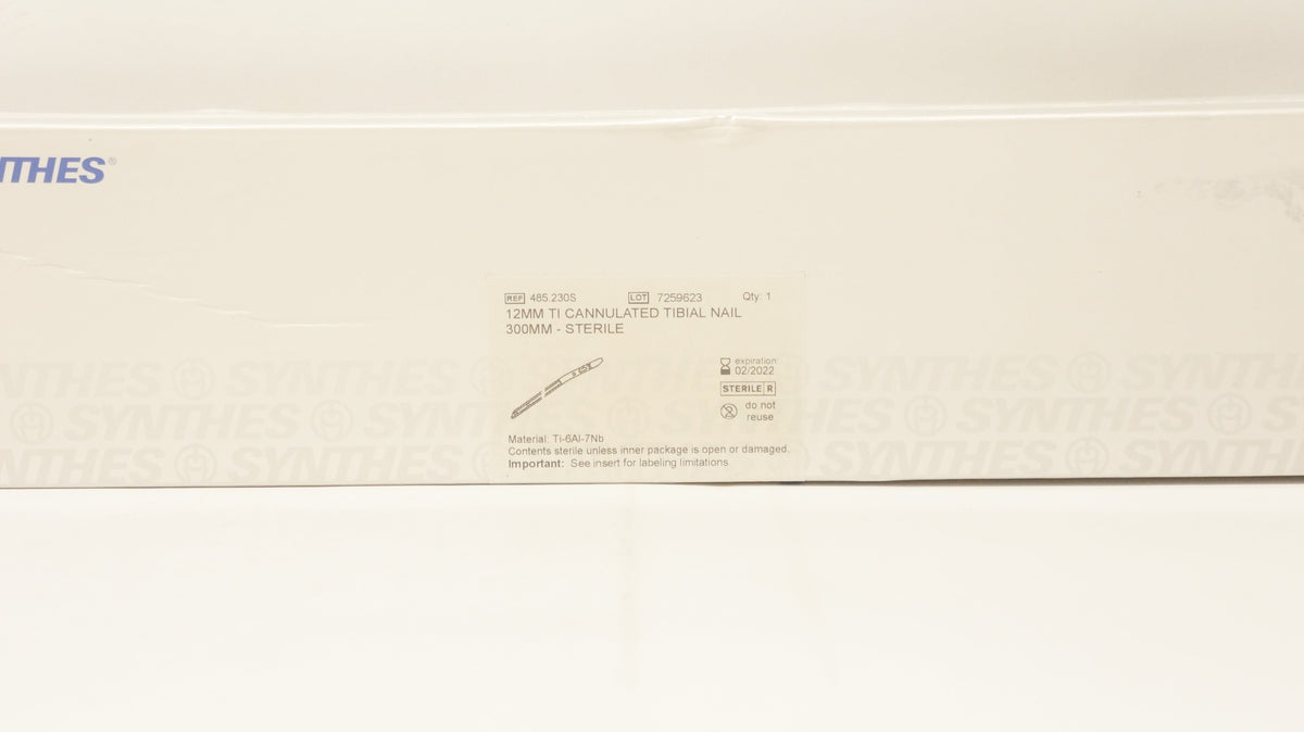 Synthes 485.230S 12mm Ti Cannulated Tibial Nail 300mm – Imedicsales