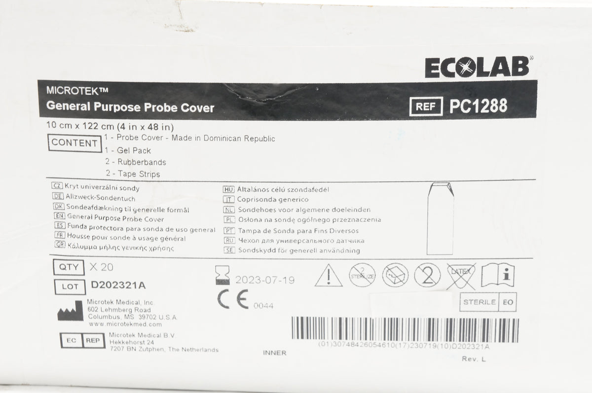 Microtek PC1288 General Purpose Probe Cover 4inch x 48inch - Box of 20 ...