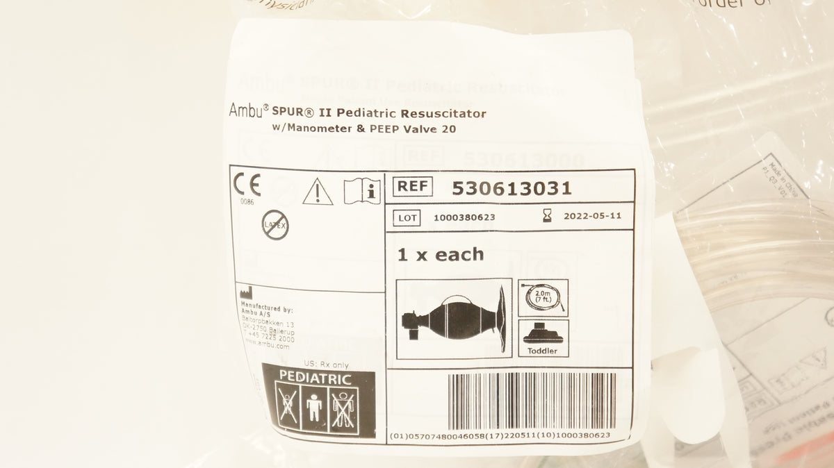 AMBU 530613031 SPUR II Pediatric Resuscitator w/Manometer & PEEP Valve ...