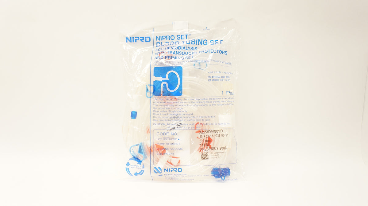Nipro A223D/V809D Blood Tubing Set For Hemodialysis 8.0mm x 141ml ...