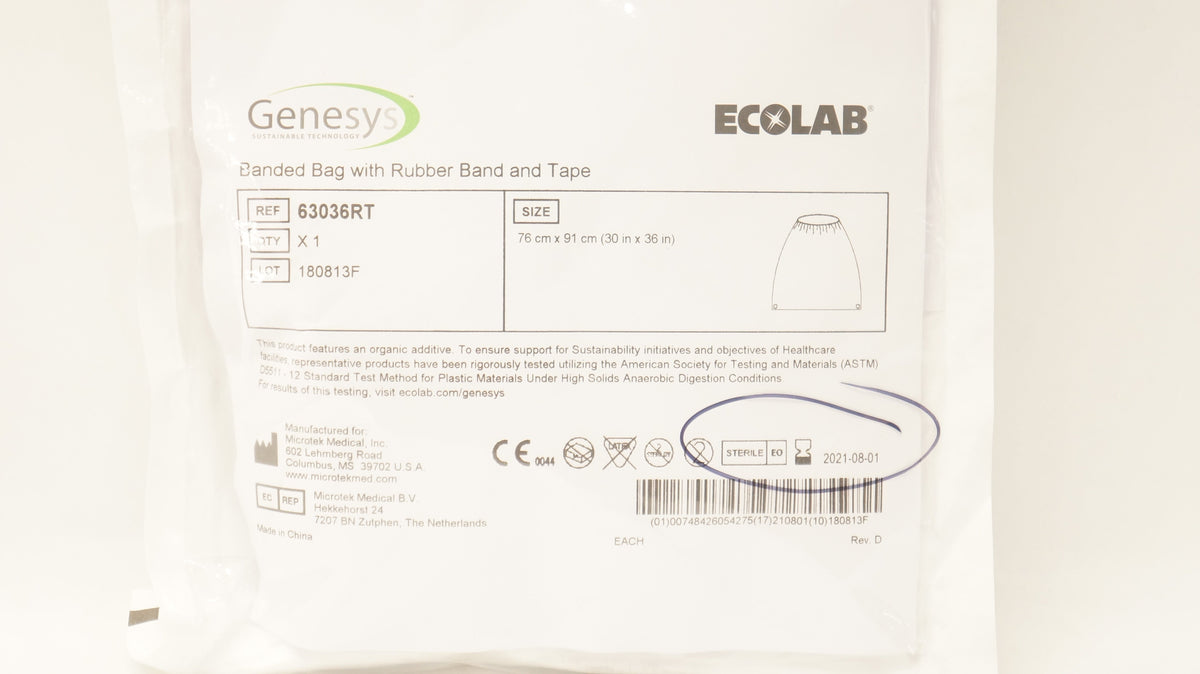 Microtek 63036RT Genesys Banded Bag with Rubber Band and Tape 30 x 36i ...
